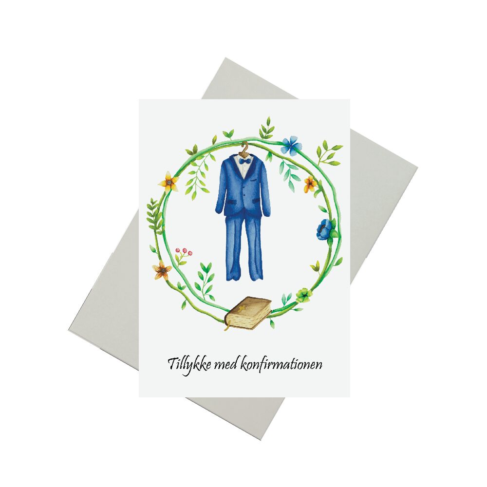Konfirmationskort dreng
